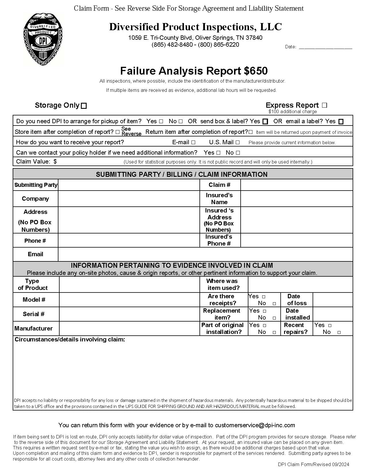 Failure analysis, product failures, manufacturer identification